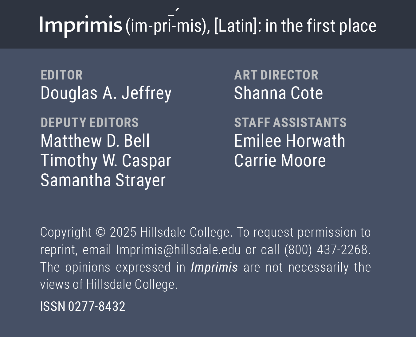 Restoring American Culture - Imprimis